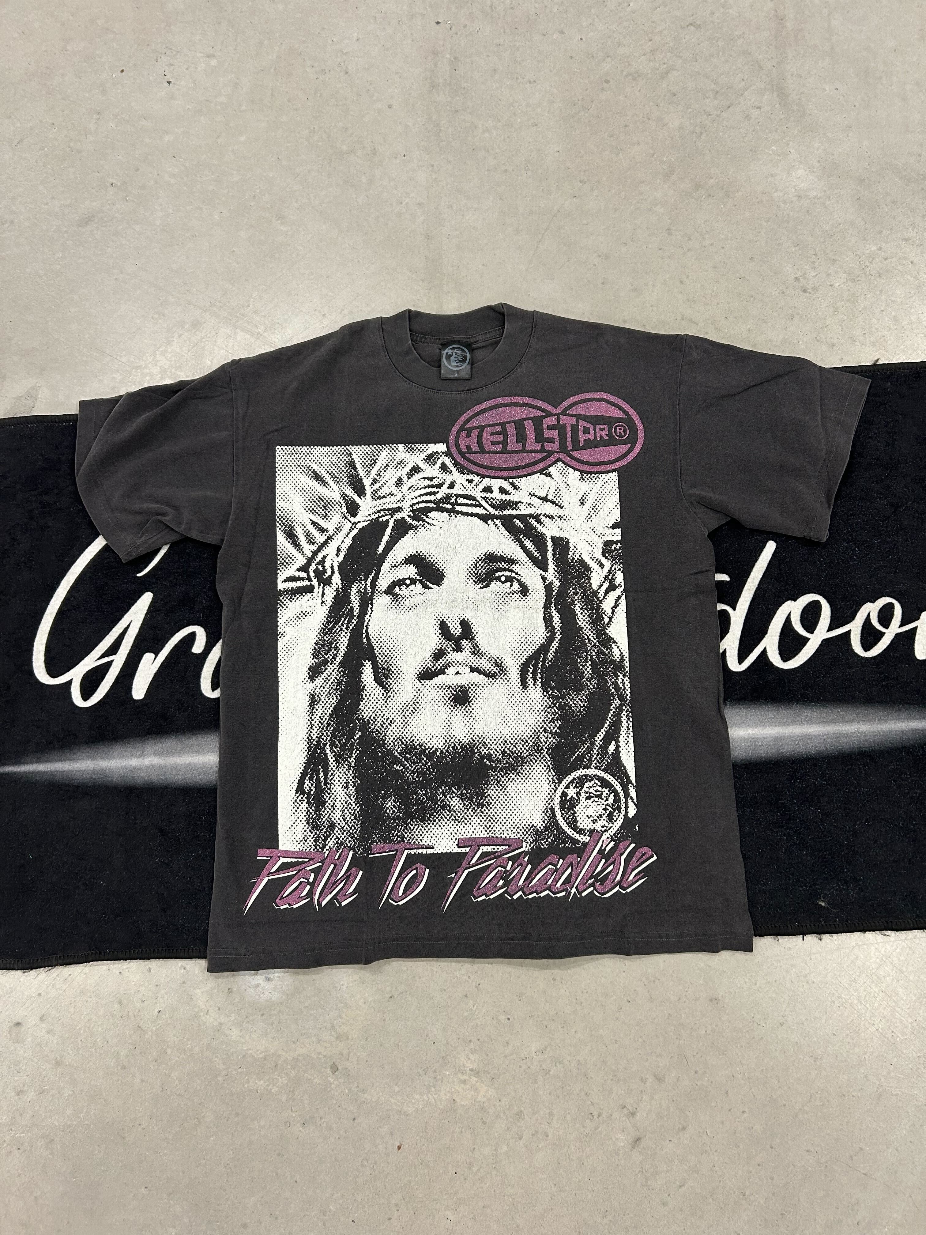 Hellstar "Jesus Christ Print Black" shirt – GRAILS NEXT DOOR