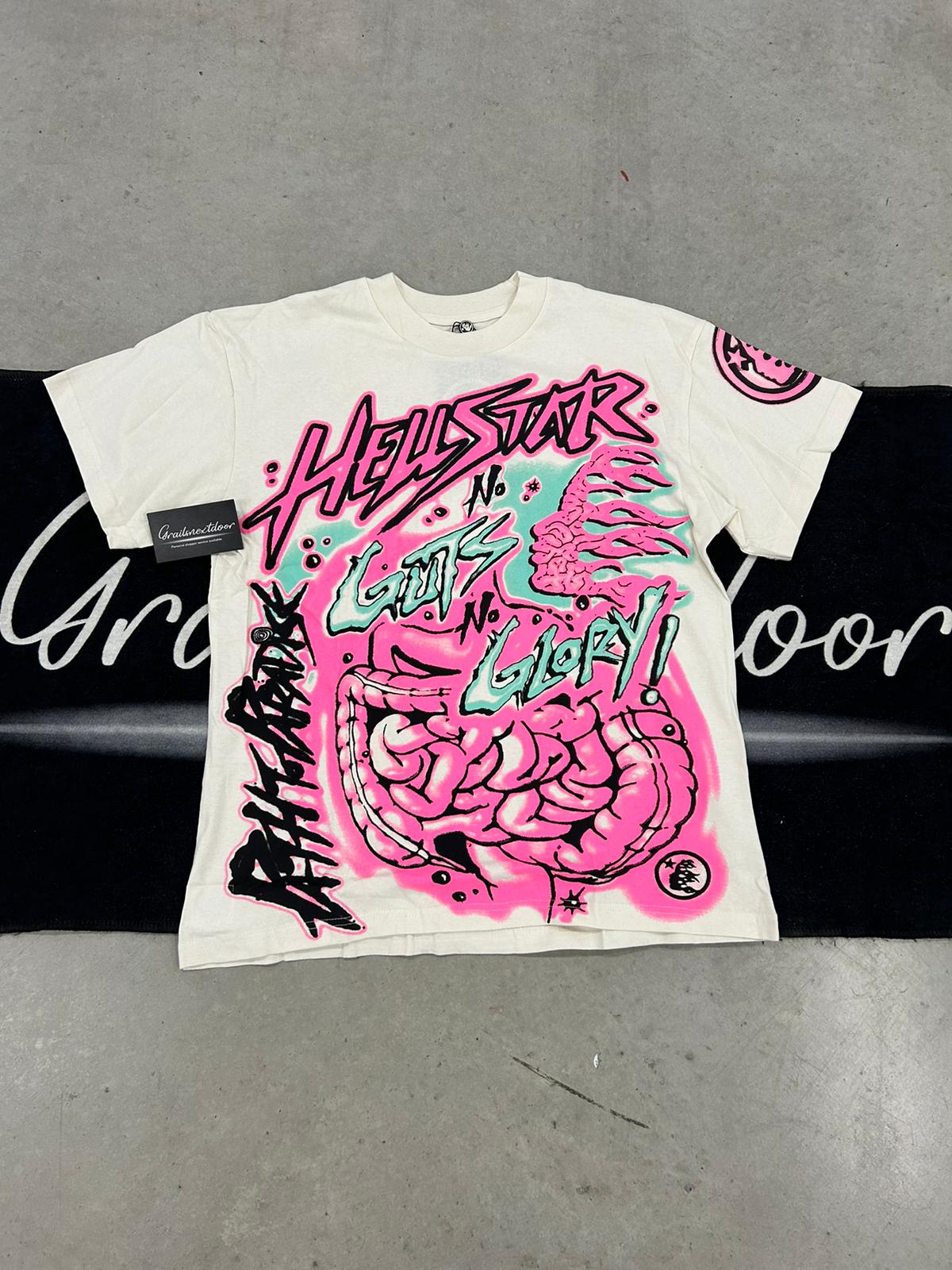 Hellstar "no guts no glory white" shirt – GRAILS NEXT DOOR