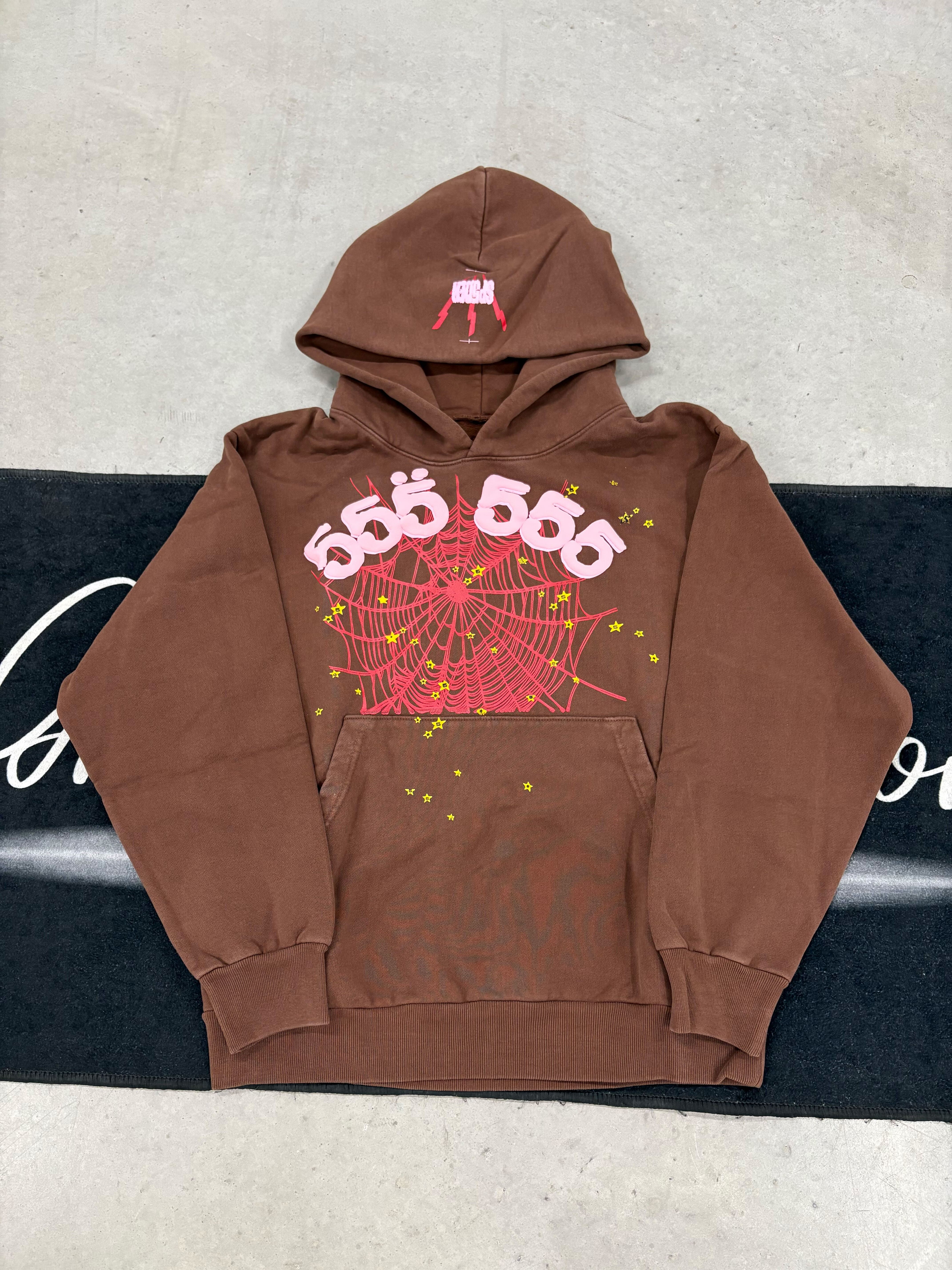 Sp5der “brown 555” Hoodie – GRAILS NEXT DOOR