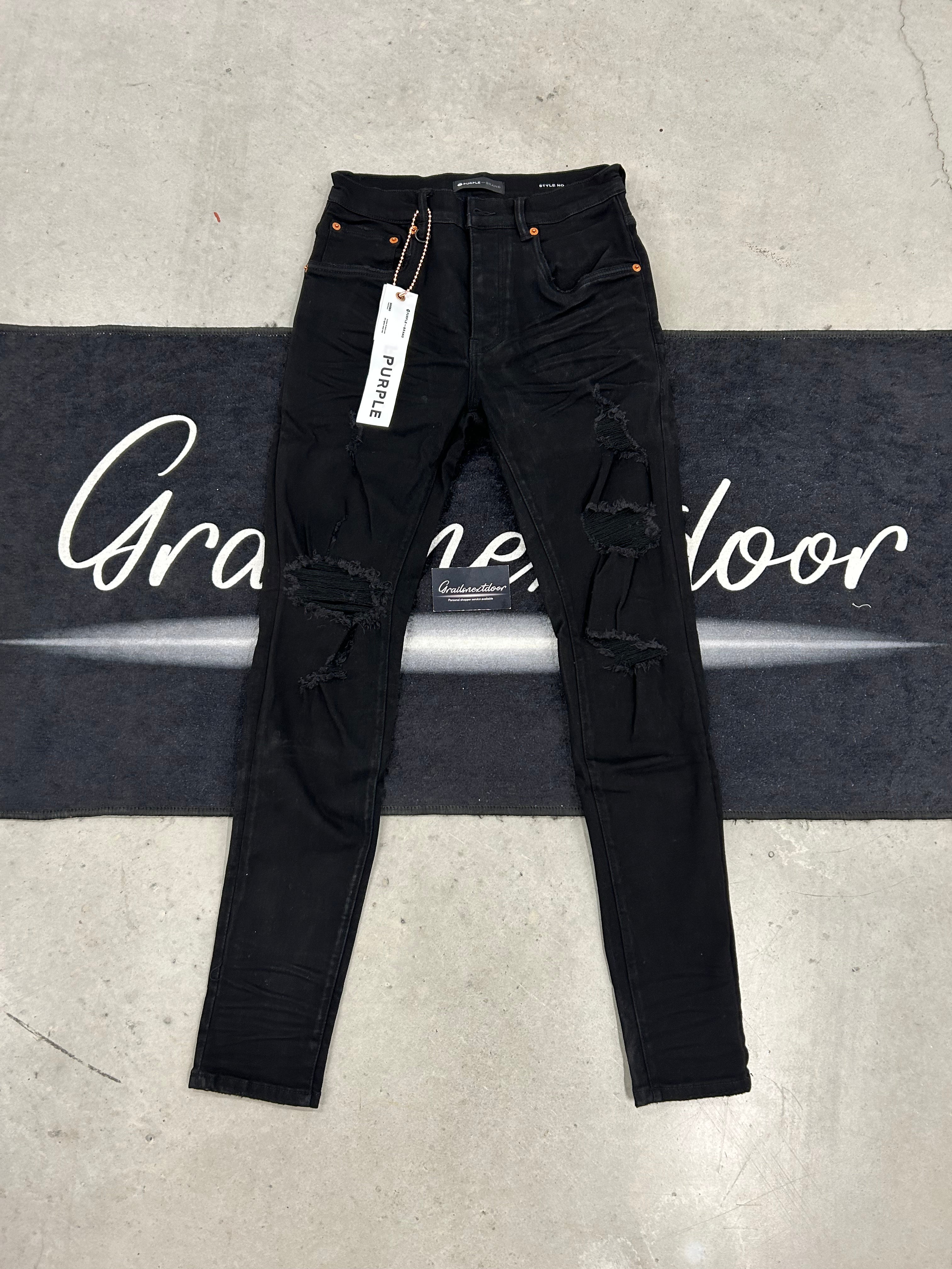 Purple "black ripped" Jeans – GRAILS NEXT DOOR