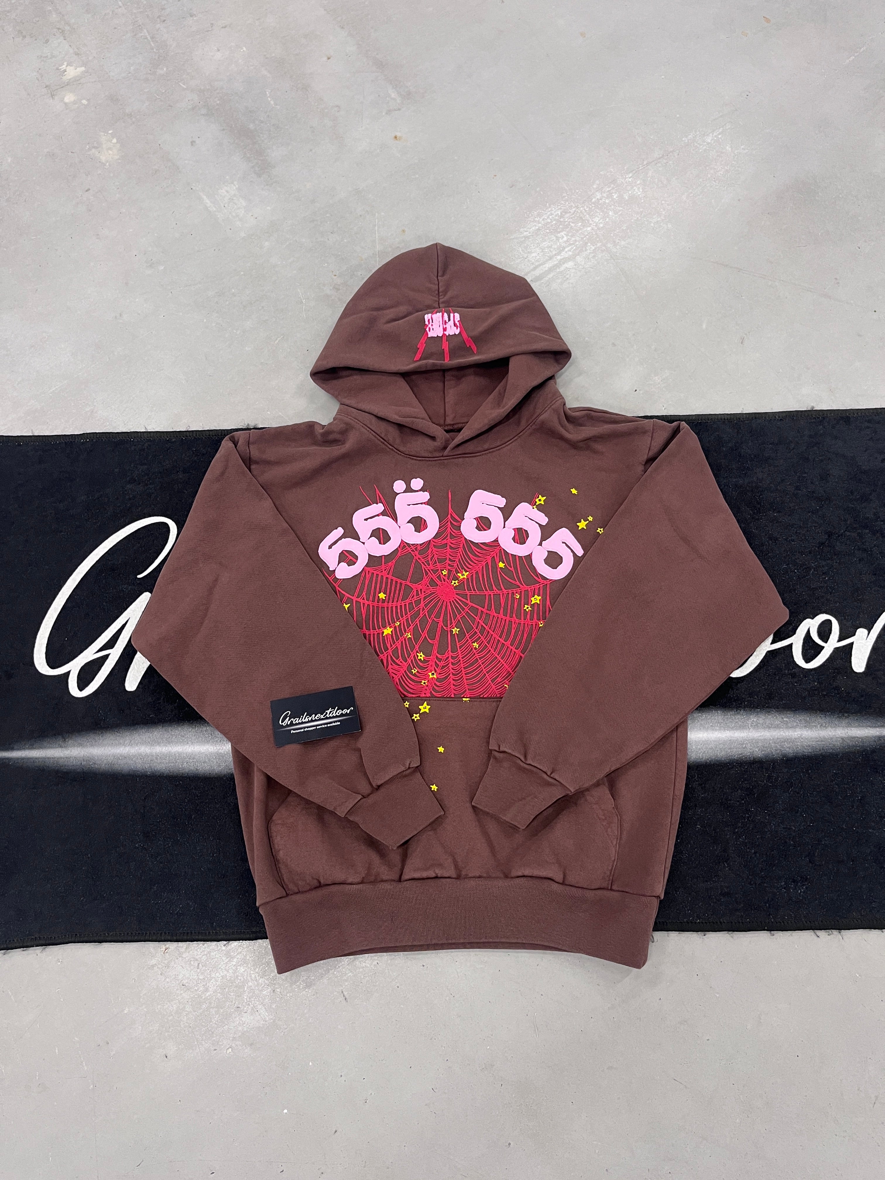 Sp5der "brown 555" hoodie – GRAILS NEXT DOOR